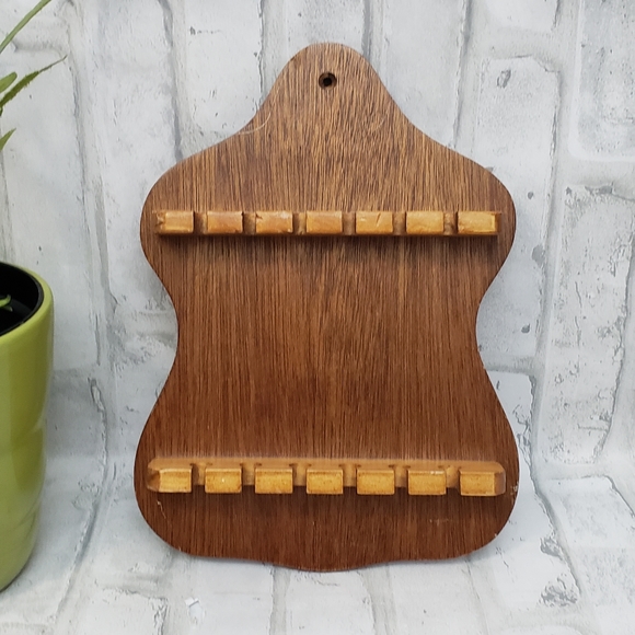 Unique Vintage | Accents | Vintage Wooden Spoon Holder Collector ...